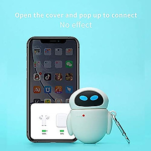 Compatible with Airpod1&2 Case Cover, 3D Cute Cool Cartoons Avatar Silicone EVE Design，Soft Silicone Portable&Shockproof Airpod Case，for Apple Airpod 2&1 Charging Case (EVA)