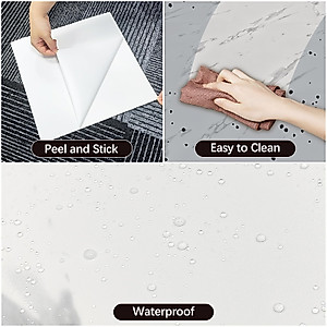 Peel and Stick Floor Tile, 12-Inch Vinyl Flooring 20 Tiles, Peel and Stick Flooring, Self Adhesive DIY Flooring for Kitchen, Dining Room, Bedrooms & Bathrooms