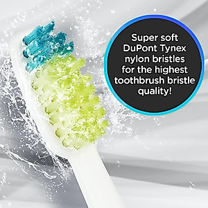 Voom Sonic - Go 1 Replacement Heads | Replacement Brushes | Advanced Bristle Technology| Soft DuPont Nylon Bristles | Oral Care, 4 Count (Pack of 1)