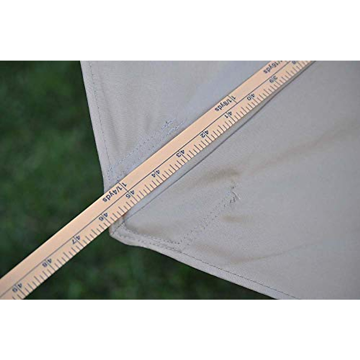BELLRINO DECOR 7.5 ft 6 Ribs Replacement STRONG & THICK Patio Umbrella Canopy Cover (Canopy Only) - TAUPE
