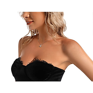 philotes Birthday Mothers Day Jewelry Gifts for Women-925 Sterling Silver 1-Carat Moissanite Diamond Necklace Valentine's Day Gift in Dainty Gift Box (Infinite)