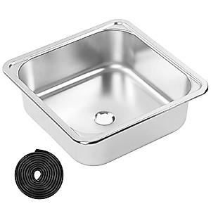 Stainless Steel Sink, Scratch Resistant Easy To Large Capacity Kitchen Wash Sink Exquisite Appearance for Yacht