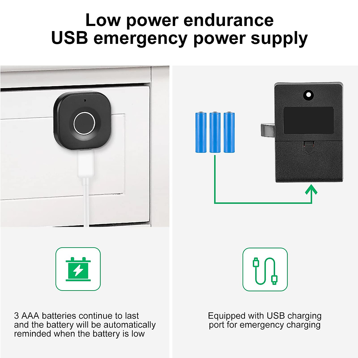 Bluetooth Fingerprint Cabinet Lock, Smart Biometric Cabinet Lock, Keyless Hidden File Drawer Wardrobe Lock, Child Safety Electric Fingerprint Lock, DIY Wooden Furniture Privacy Lock (Plastic)
