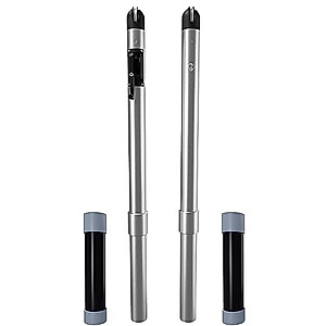 Dominator In Ground Pickleball System - Includes Two Heavy Duty Round Pickleball Posts with Net and Sleeves - Aluminum, Rust Free, and Follows USAPA Standards