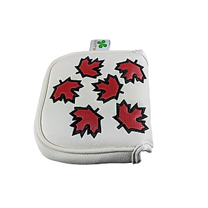 Foretra – Canada Maple Leaf - Golf Putter Headcover Quality PU Leather Magnetic Closure for Square Mallet Style Putters Scotty Cameron Odyssey Taylormade Ping