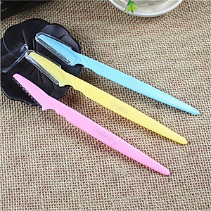 Myhouse 3pcs Eyebrow Razor and Facial Razor with Precision Cover Multipurpose Beauty Tools