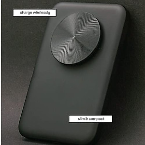 PopSockets: Anker Portable Charger and Phone Grip, Wireless Battery Pack, Phone Grip with Expanding Kickstand - Black