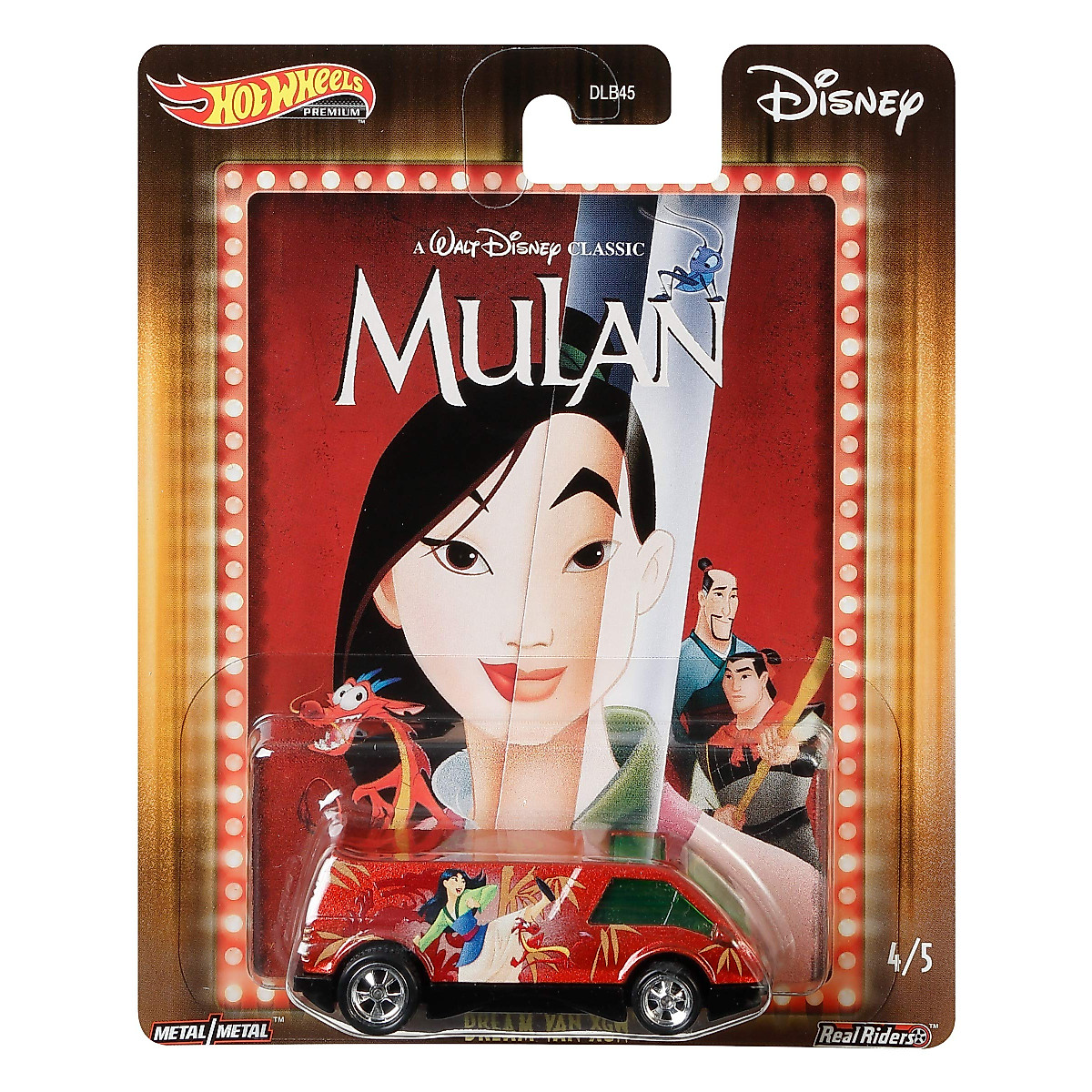 Hot Wheels Disney Toy Car, Premium Die-Cast Mulan '69 Volkswagen Squareback in 1:64 Scale, Real Riders Tires & Metal/Metal for Kids & Collectors