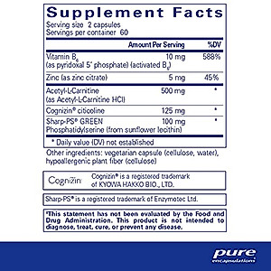 Pure Encapsulations CogniPhos | Neuronal Support for Cognitive Performance and Behavior | 120 Capsules