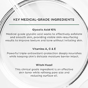 Replenix Glycolic Acid 10% Resurfacing Skin Peel, Medical-Grade Facial Peeling Pads for Discoloration & Acne (60 ct.)