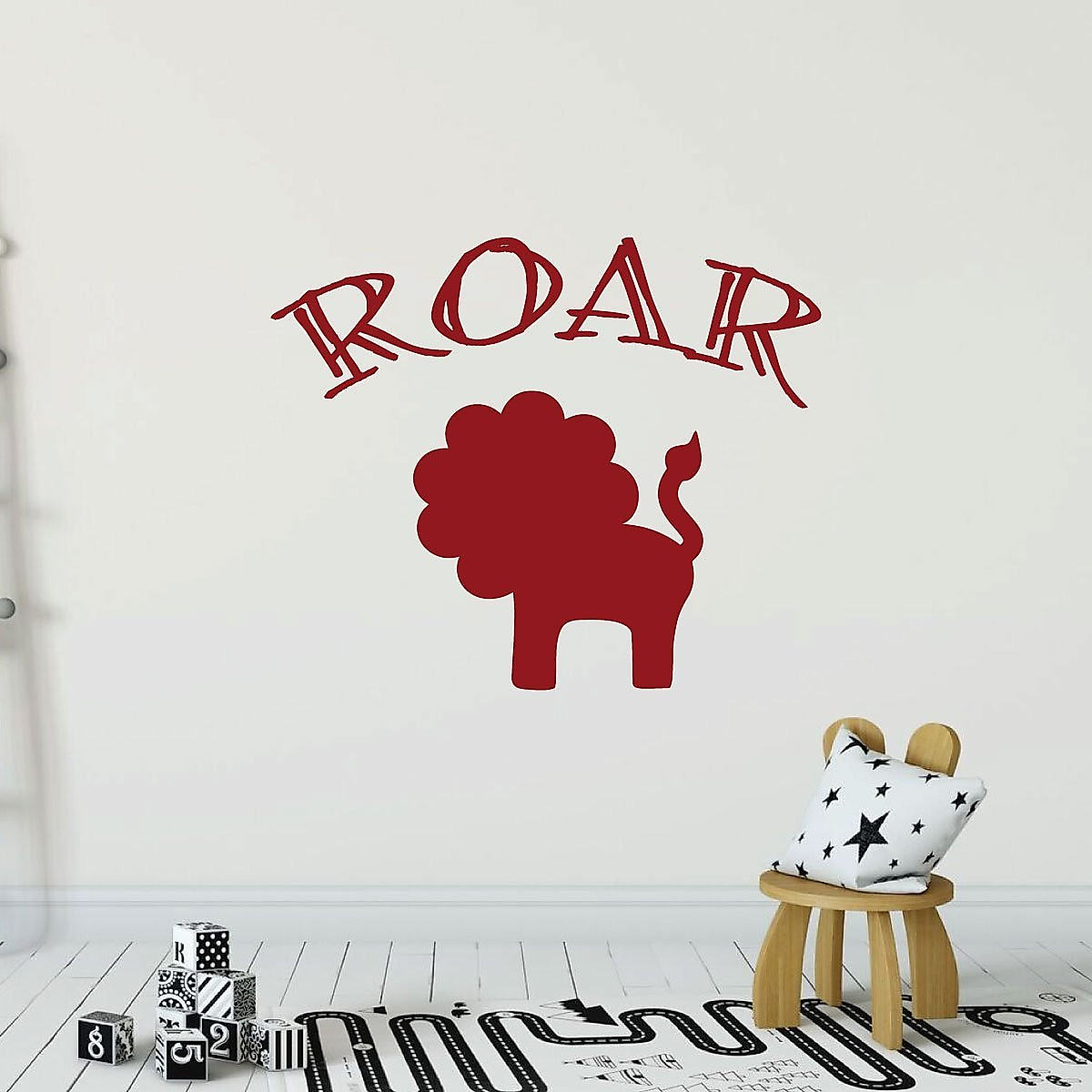 Children's Room Wall Decal - Lion Roar- Boys or Girl's Bedroom Decoration, Playroom or Nursery Room Decor
