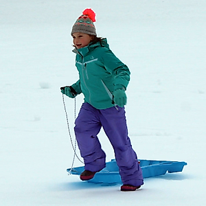 Flexible Flyer Slalom Master Steerable Snow Sled. Plastic Sno Slider Bobsled (48 x 26 x 4 inches)