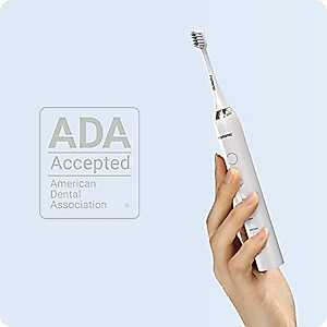 ROMENIC Electric Toothbrush, Sonic Toothbrush for Adults, 5 Modes and High-speed 48,000 VPM Motor, One Charge for 60 Days, Recommended Travel Toothbrush Set with Replacement Brushheads and Travel Case