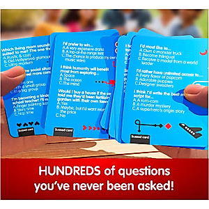 SUSSED The Game of Wacky Choices - Social Card Games for Teens, Boys, Girls - Fun Gift for Kids & Adults - Great Travel Conversation Starter - Cool Blue Deck