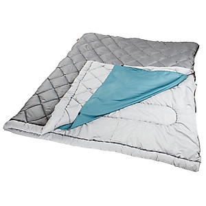 Coleman Tandem 3-in-1 Double Sleeping Bag, 45°F Queen Sized Sleeping Bag for Adults, Warm and Comfortable XL Sleeping Bag for Camping