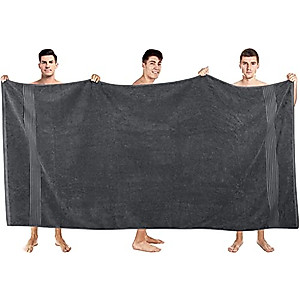 Utopia Towels - Luxurious Jumbo Bath Sheet 2 Pack - 600 GSM 100% Cotton Highly Absorbent and Quick Dry Extra Large Bath Towel - Super Soft Hotel Quality Towel (35 x 70 Inches, Grey)