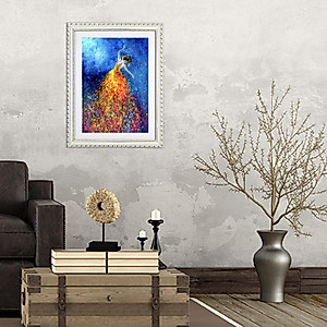 Betionol Diamond Painting Frames Fit For 30x40cm/12x16in Diamond Art Pictures or Family Photos, New Narrow Edge With Special Pattern Plaster Wood Frame For Wall Mount Photo Decoration