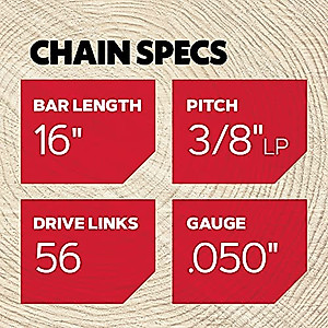Oregon 3-Pack S56 AdvanceCut Chainsaw Chains for 16-Inch Bar -56 Drive Links – low-kickback chain fits Husqvarna, Echo, Poulan, Wen and more