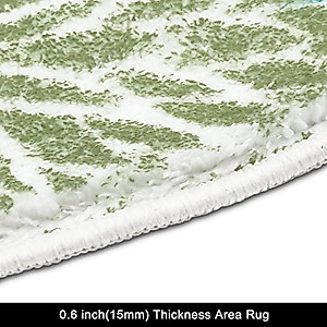 HEBE Boho Round Rug for Bedroom 4' Circle Bathroom Rug Washable Mandala Accent Throw Rugs Non-Slip Soft Floor Mat for Entryway Living Room Sofa Kids Room Nursery