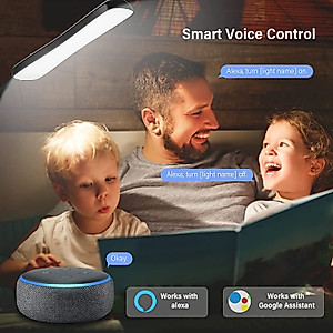 GMK Smart LED Floor Lamp, Standing Lamp Compatible with Alexa Google Home, App Remote Control 10-100% Brightness Reading Lamp Stepless Dimmer Adjustable 2700-6500K for Bedroom Living Room Office