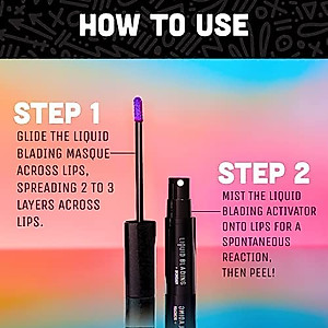 SKINGASM Liquid Blading Lips - 2-Phase High-Intensity Lip Stain for Hyper-Brilliant Color - Revolutionary Smudge Proof Lipstick and Matte Lipstick - Vegan Lip Makeup (Naked)