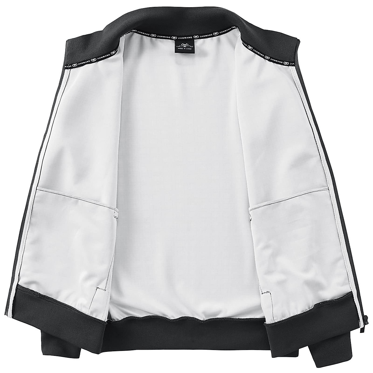 W JIANWANG Track Suits for Men Set Jogging Tracksuit Mens Sweatsuits 2 Piece Fashion Designer Plaid Jogger Sweat Suits Sports Clothes Jackets and Pants Two-piece Outfits Blue JW-2401-S