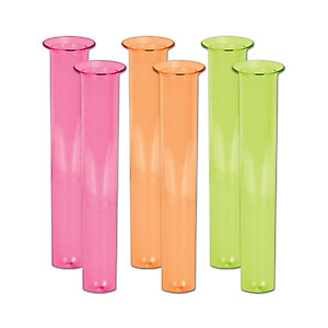 Beistle Neon Test Tube Shot Glasses