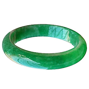 Natural Burmese Jade Bangle Bracelet Full Green Jadeite for Women Jewellery Box Gift with Certificate