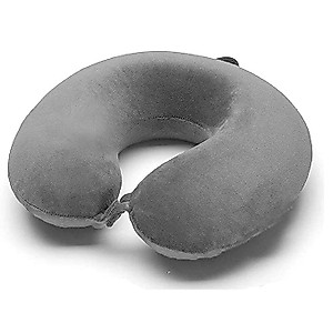 Swarg Homes Super Comfy Grey Neck Pillow Rest Cushion for Travel in Flight car Train Airplane for Sleeping for Men and Women for Comfort in Neck at Office and Home