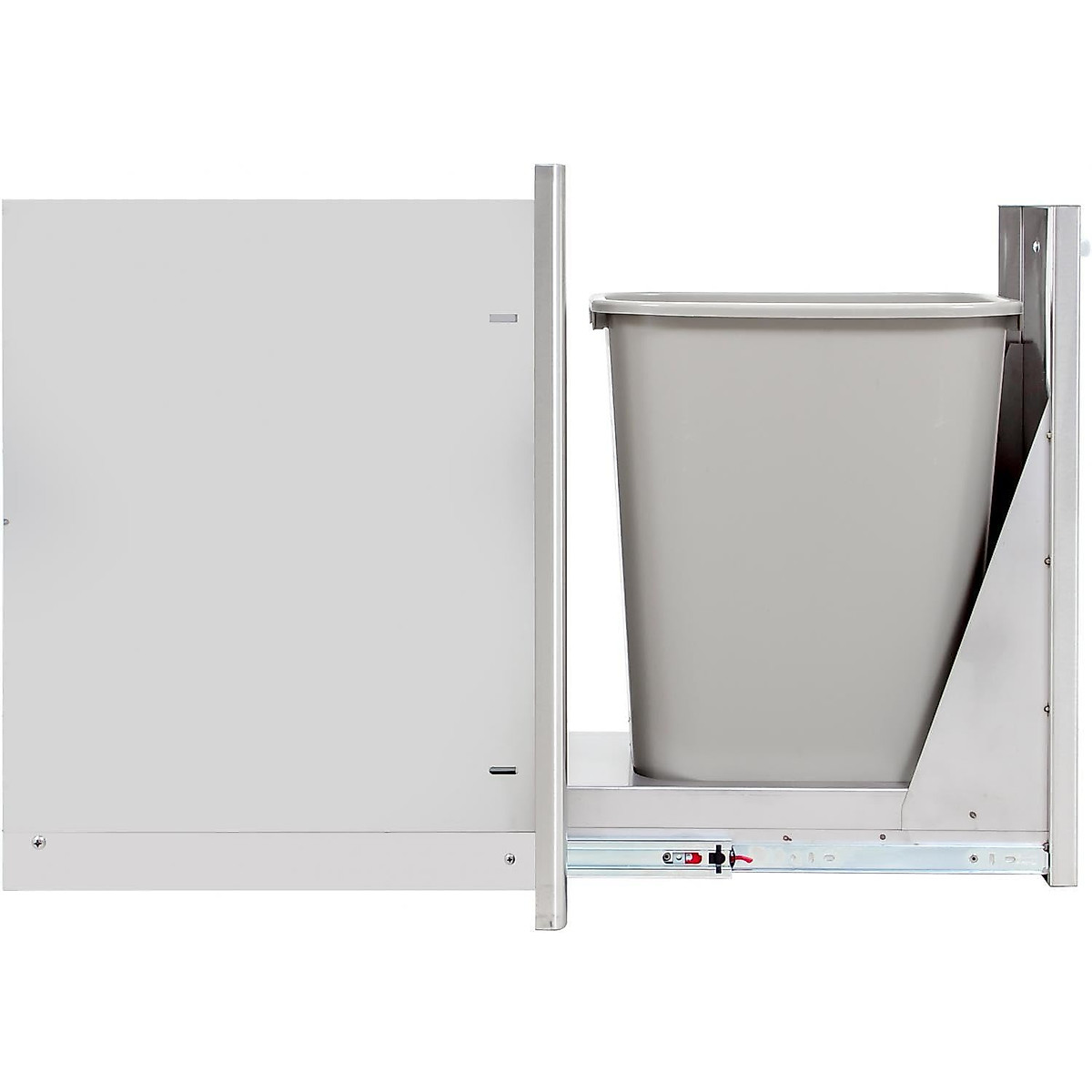 Blaze 13-Inch Narrow Roll-Out Stainless Steel Trash Bin - BLZ-TRNW-DRW-H