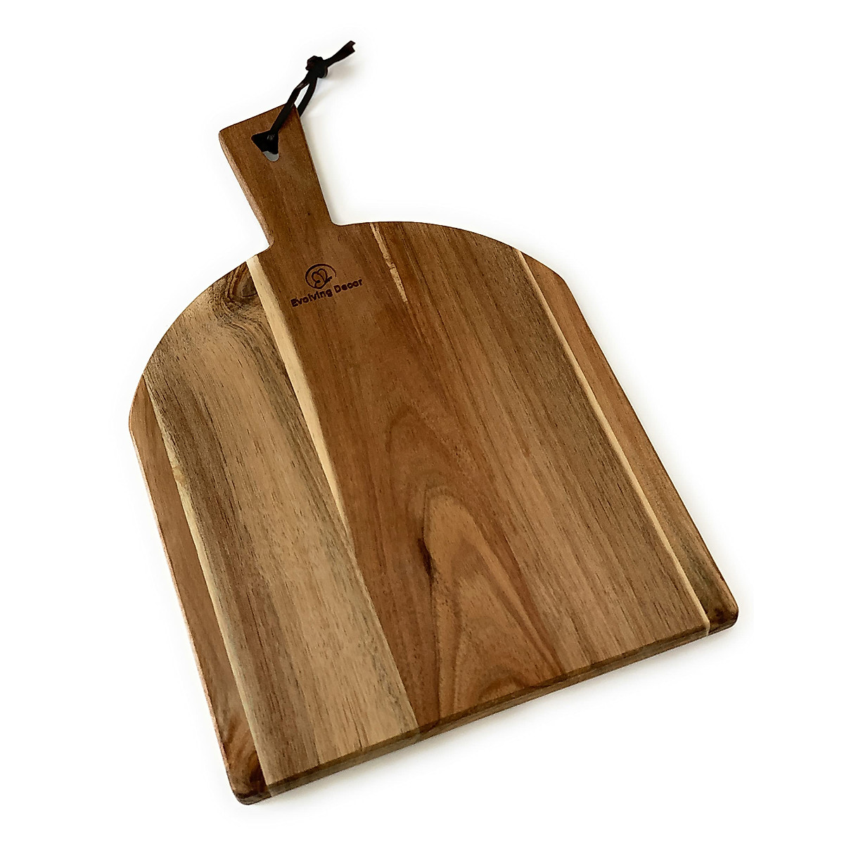 Evolving Decor Acacia Wood Cutting Board, Wooden kitchen chopping board for Bread, Cheese, fruits and vegetables, Semicircle (15 x 9 1/2 x 1/2) Adds Style to your kitchen