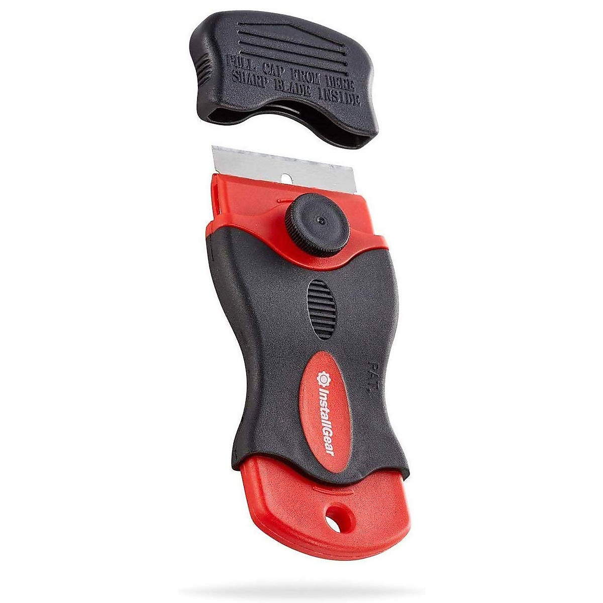 InstallGear Mini Razor Scraper with 1 Heavy Duty Blade | For Home, Automotive, Industrial, and Marine | Scraper Tool | Razor Blade