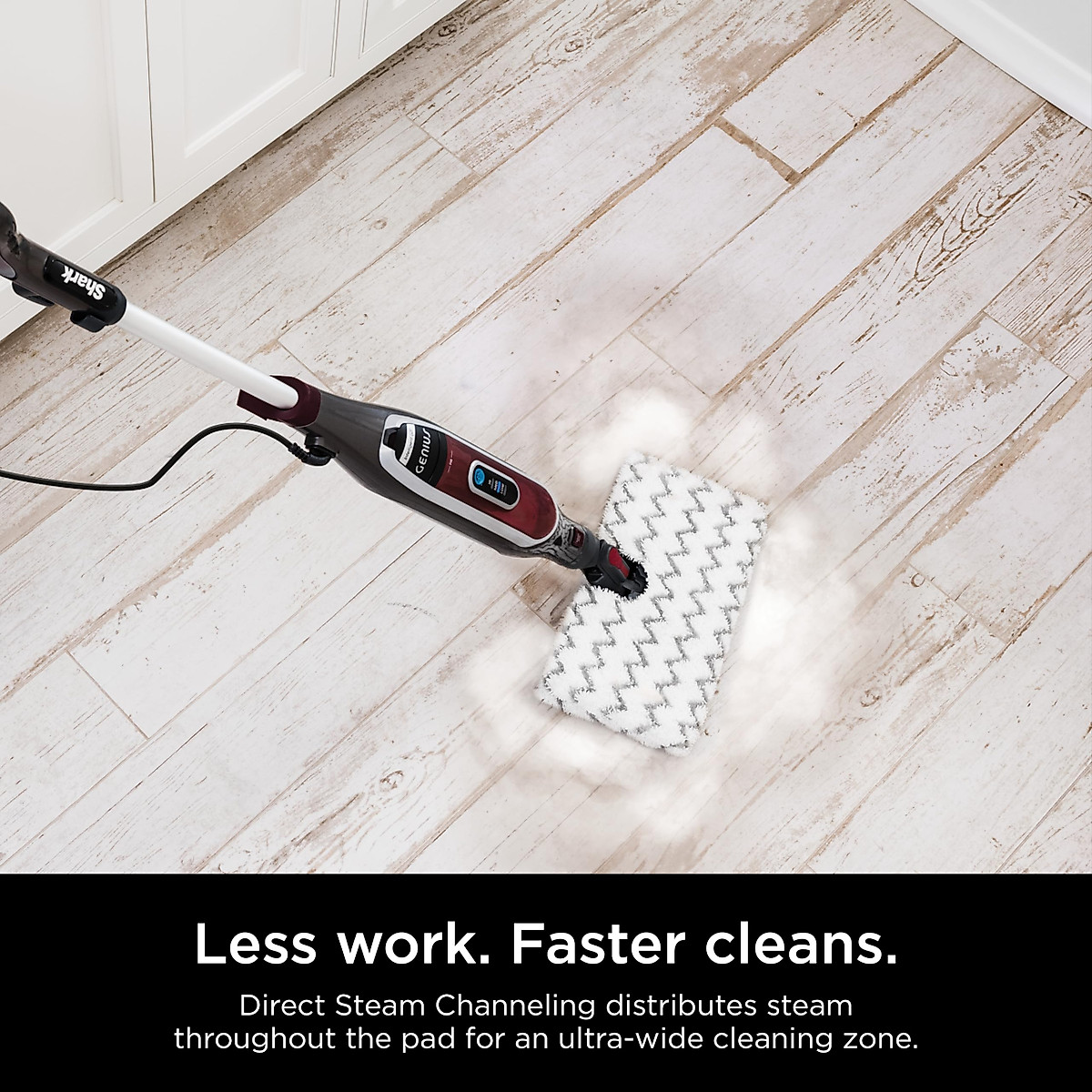 Shark S5003D Genius Hard Floor Cleaning System Pocket Steam Mop, Burgundy/Gray