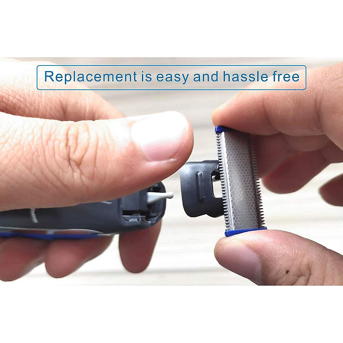 6PCS Shaver Replacement Head for Solo Electric Shaver Trimmer Head Men's Rechargeable Full Body Hair Trimmer Blade Replacement Cutter Head (6 Piece+2 Brushes+Bag)