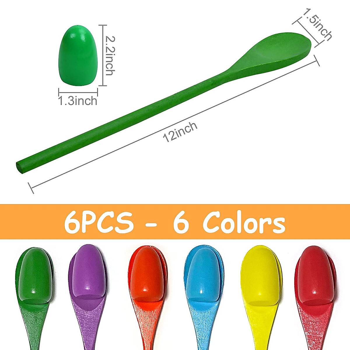 Jauoou Egg Spoon Race Game Sets, 6PCS Wooden Eggs and 6PCS Wooden Spoons Balance Game Relay Race Games for Kids Easter Eggs Hunt Game Indoor or Outdoor