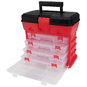 Performance Tool W54042 Plastic Rack System Tool Box with 4 Organizers