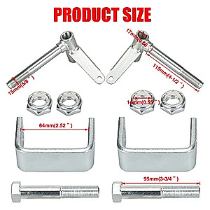 GREHUA Right Left Steering Spindle Bracket Set 5/8" Axle Kingpin 4-1/2" Long 2PCS for 212cc 196cc 6.5hp 420cc 301cc 13hp 15hp Manco Yerf-dog Azusa Go Kart Replacement Parts Cart Accessories Heavy duty