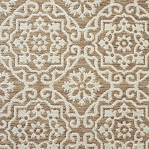 Nicole Miller New York Patio Country Danica Transitional Geometric Indoor/Outdoor Area Rug, Brown/Beige, 5'2"x7'2"