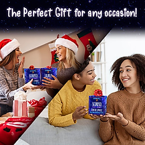 DANCING BEAR Scorpio Zodiac Candle Gift Box Set with 3 Healing Crystals & Stone Holder Necklace, 100% Soy Scented Wax, Crackling Wood Wick, 45 Hour Burn Time