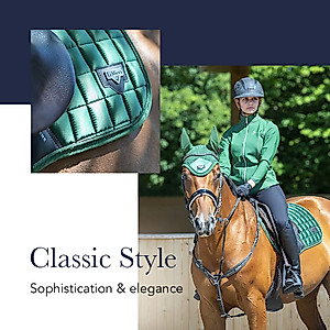 LeMieux Close Contact Suede Square Saddle Pad - English Saddle Pads for Horses - Equestrian Riding Equipment and Accessories (Ink Blue - Large)