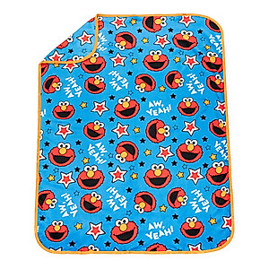 Jay Franco Sesame Street Elmo Plush Pillow and 40" Inch x 50" Inch Throw Blanket - Kids Super Soft 2 Piece Nogginz Set (Official Sesame Street Product)