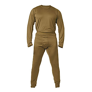 Rothco ECWCS Gen III Silk Weight Top & Bottom Set, Coyote Brown, L