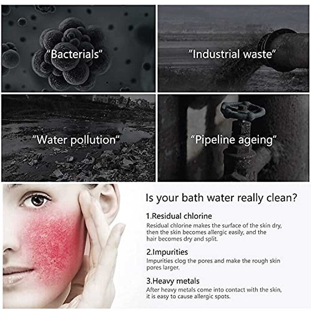 ANTOWER Handheld Turbo Fan hydro jet High Pressure vortex Shower Head Filter set of 12