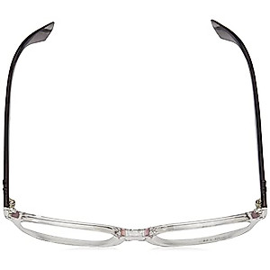 Ray-Ban Men's RX7066 Square Prescription Eyeglass Frames, Transparent on Grey/Demo Lens, 52 mm