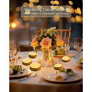 50 Packs Tea Light Candles, 4.5 Hours Burning Time, Unscented & Smokeless Mini Votive Candles, Soft Light Tealight, Small Tea Candle for SPA Relax Romantic Decor, White