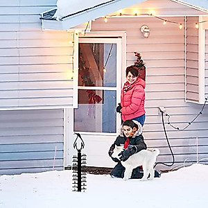 Gift 24cm Snowflake Snow Measuring Instrument Snowmobile Snow Measuring Instrument Metal Snow Measuring Ruler Outdoor Garden Ornament Angle Gauge 3/8 Drive (Black, One Size)