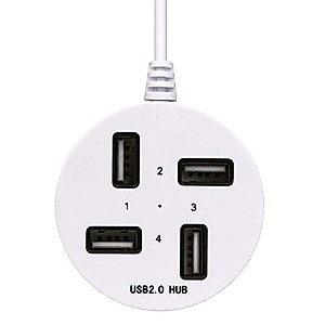 Lysee USB Cables - HL 2017 USB 2.0 High Speed 4 Port Splitter Hub Adapter for PC Computer Laptop oct17 - (Color: White, Length: 57cm)