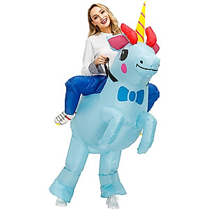 KOOY Inflatable Costume Adult,Inflatable Halloween Costumes,Unicorn costume adult,adult halloween costume women,Blow up Costumes