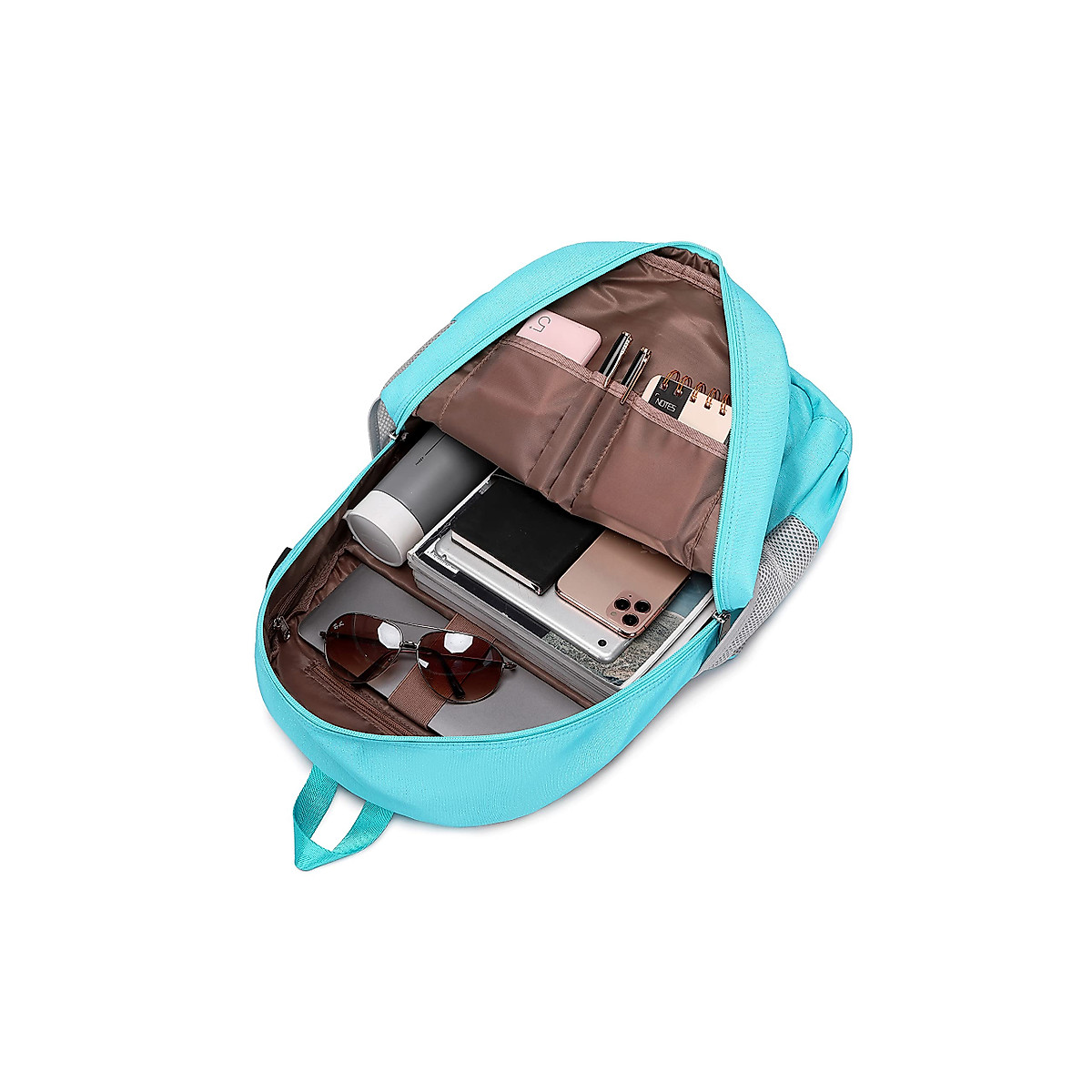 Wadirum Cute School Backpack Set for Teen Girls Fashion School Bookbag Set Blue