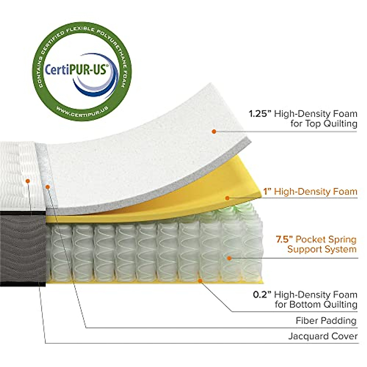 ZINUS 10 Inch Support Plus Pocket Spring Hybrid Mattress / Extra Firm Feel / Heavier Coils for Durable Support / Pocket Innersprings for Motion Isolation / Mattress-in-a-Box, Queen